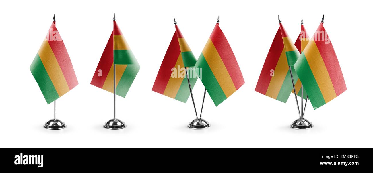 Small national flags of the Bolivia on a white background Stock Photo ...
