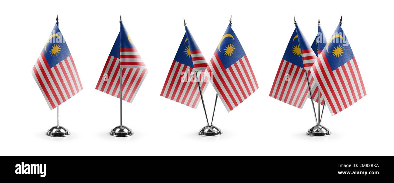 Small national flags of the Malaysia on a white background Stock Photo ...