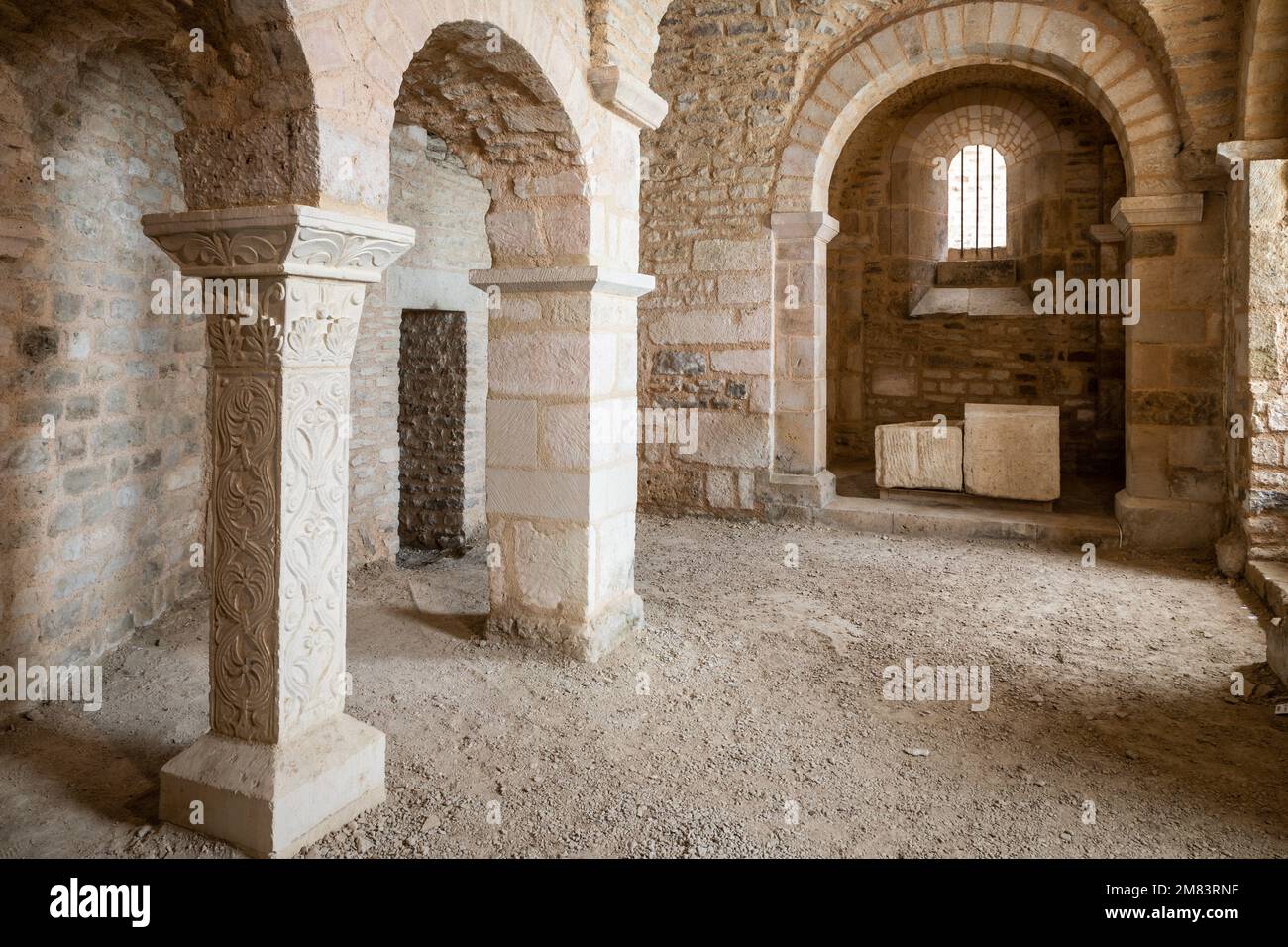 ENTRY TO THE CRYPT OF THE SAINT PIERRE DE FLAVIGNY ABBEY, ANIS DE ...