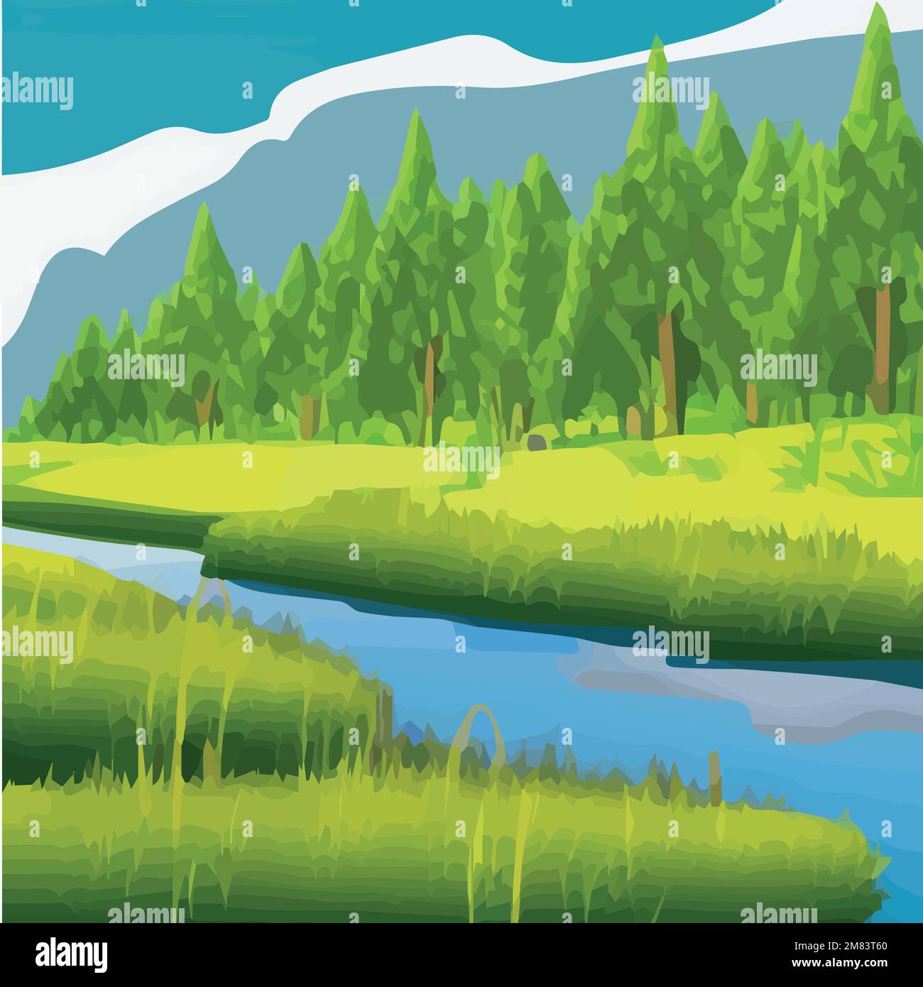 Couple spring forest Stock Vector Images - Alamy
