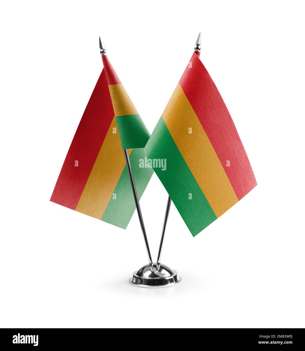 Small national flags of the Bolivia on a white background Stock Photo ...