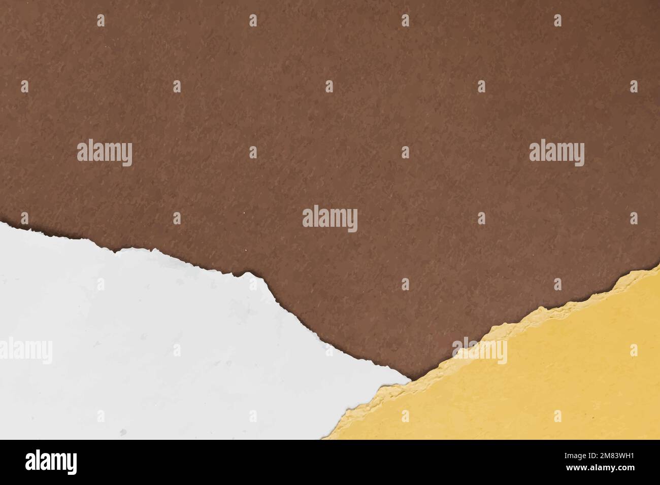 Torn paper border vector on handmade earth tone background Stock Vector ...