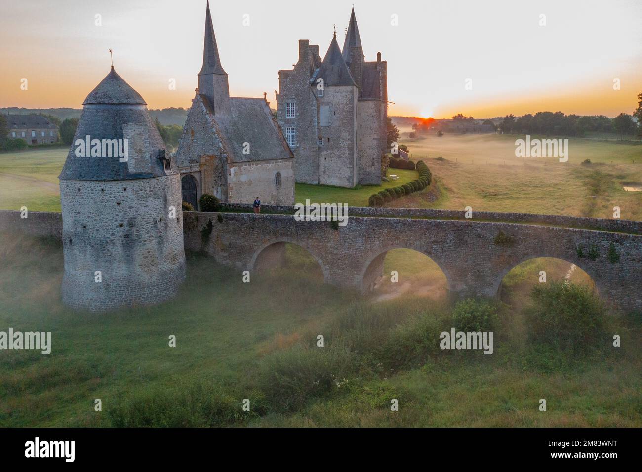 CHATEAU DE BOURGON, MONTOURTIER, (53) MAYENNE, PAYS DE LA LOIRE Stock ...