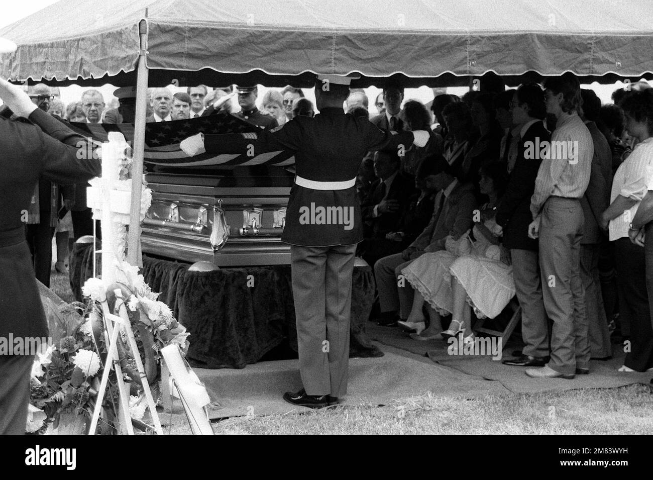 During burial services for Marine SGT. Thomas Handword, who was killed ...