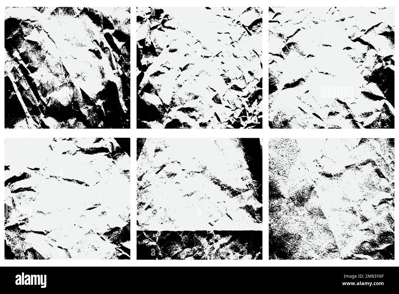 Set of the Black Old Blank Paper Old Ruined Rough Shabby Grunge ...