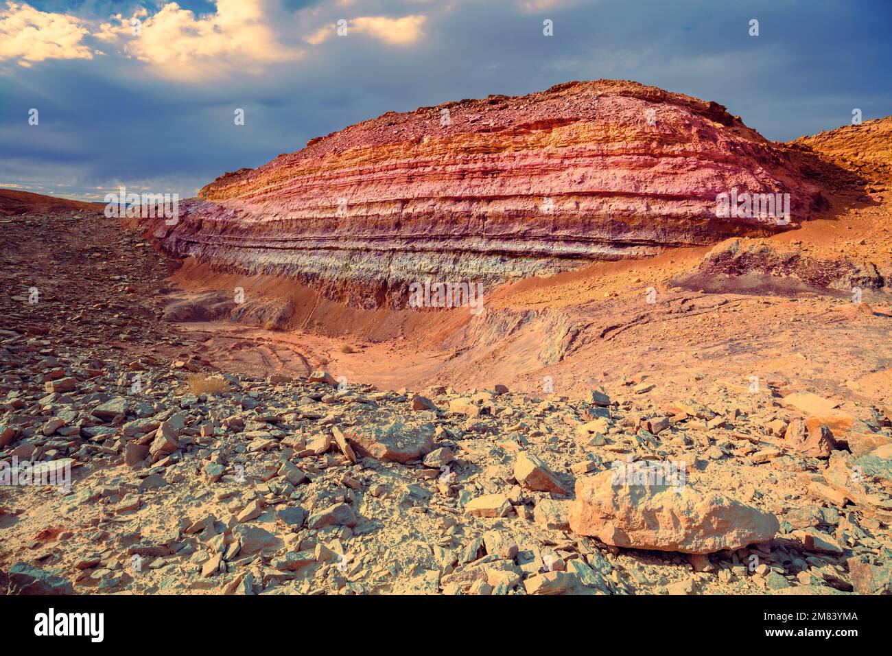 Mountain desert landscape. Colorful sandstone mount in National Park ...