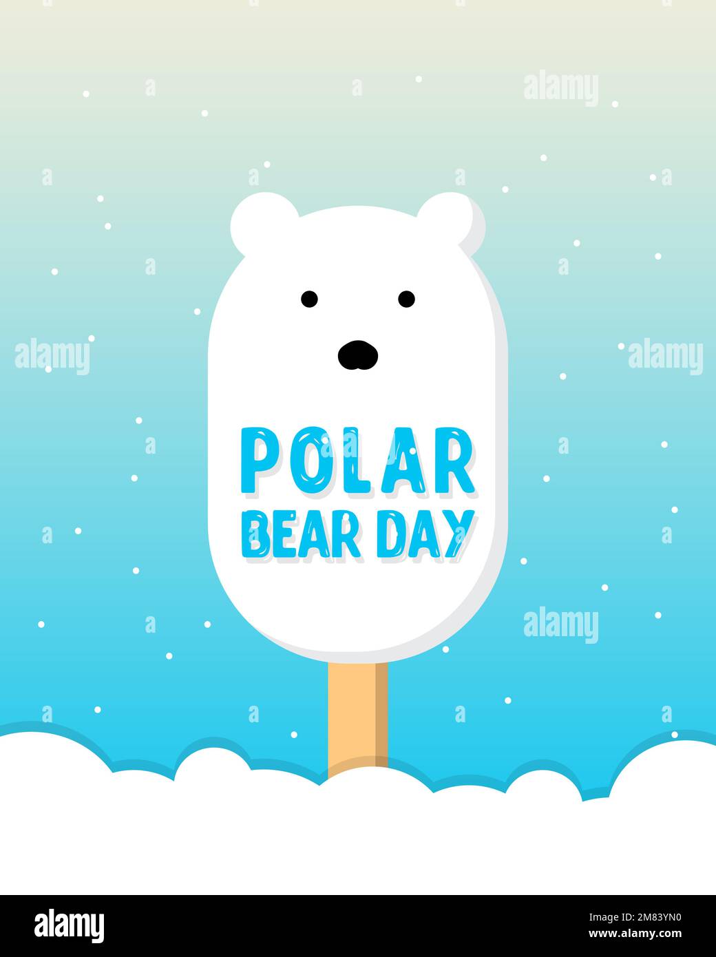 International Polar Bear Day, idea for poster, banner, flyer or ...