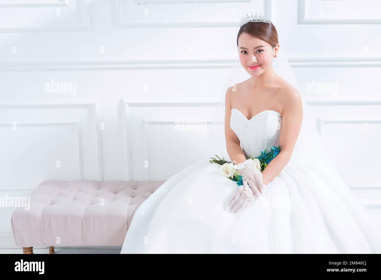 Happy and sweet bride and groom Stock Photo - Alamy