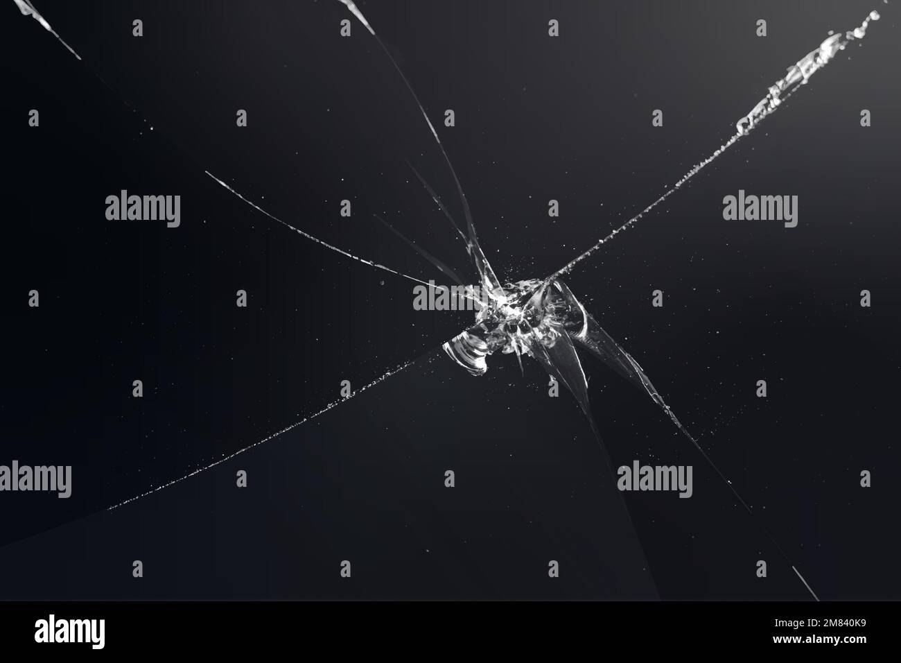 Cracked glass on black Stock Vector Images - Alamy