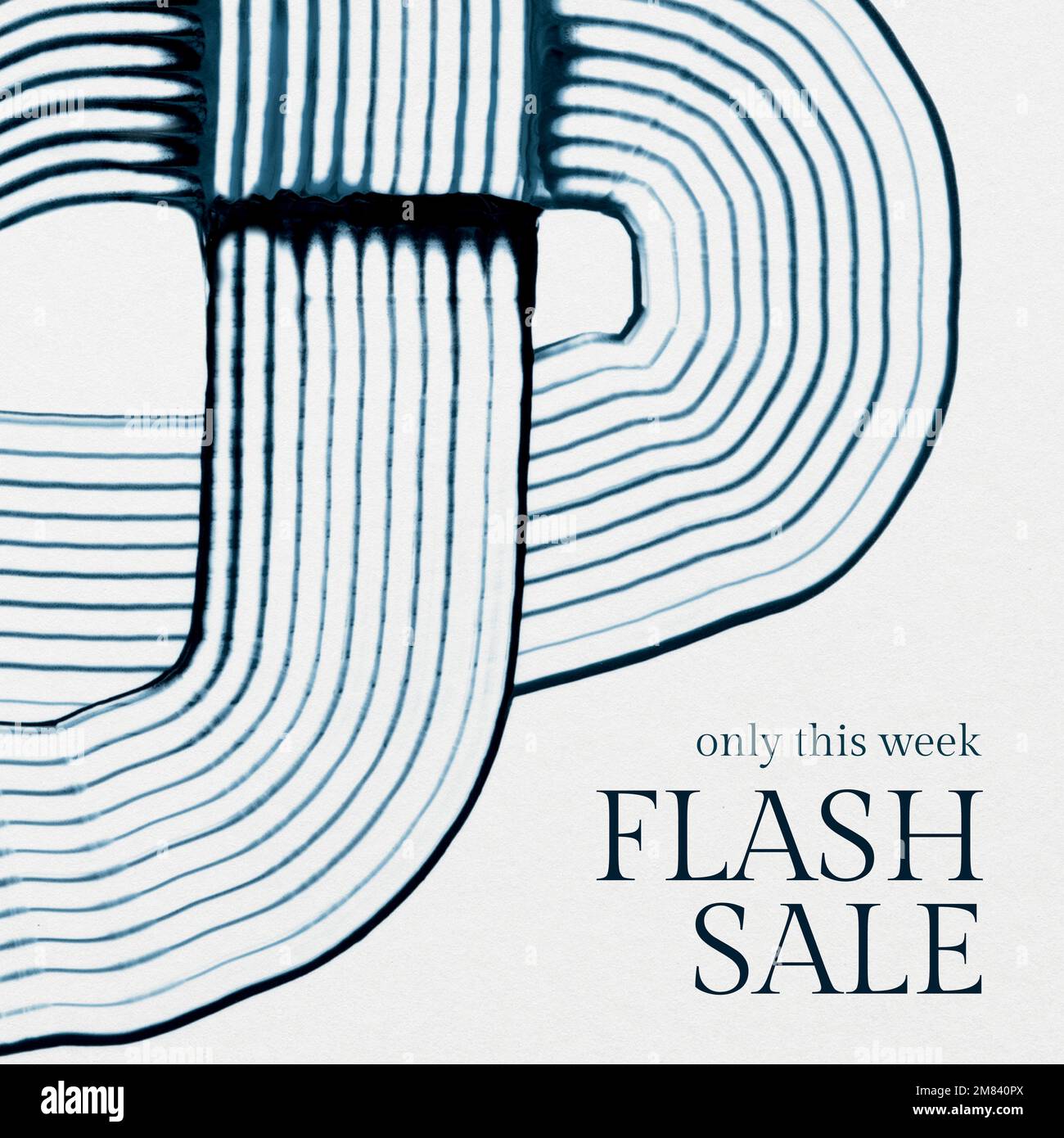 Comb painting sale template vector abstract marketing social media post ...