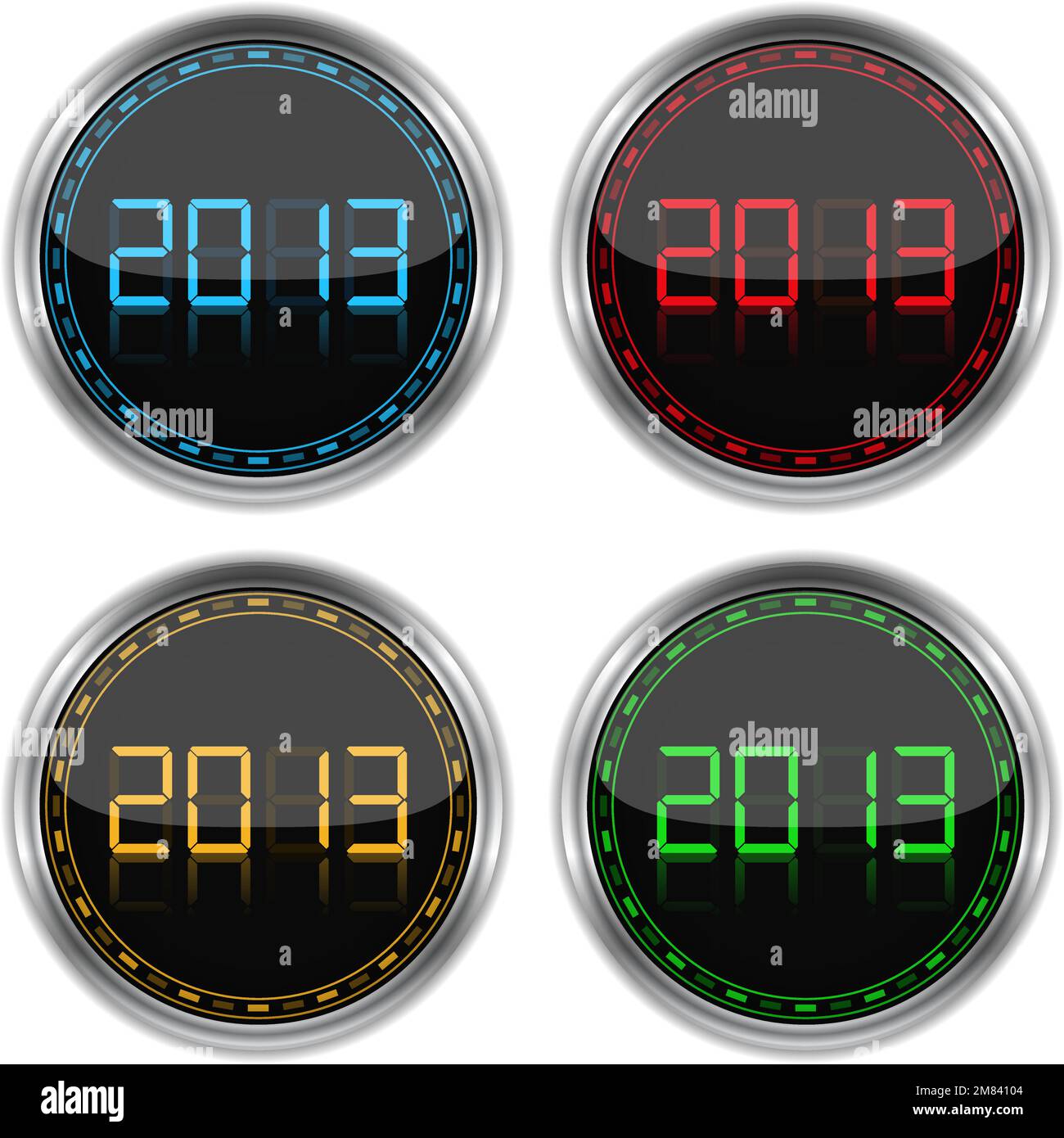 Round badges with number 2013, vector eps10 illustration Stock Vector ...