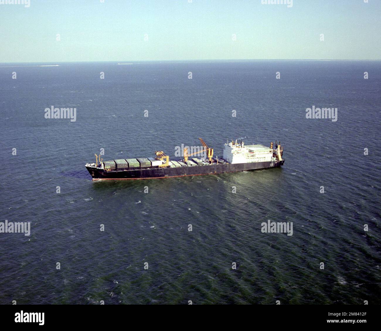 An elevated port beam view of the maritime prepositioning ship SS SGT ...