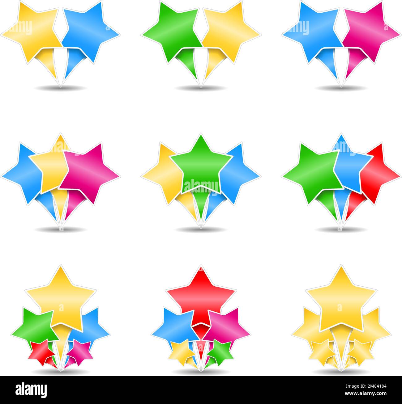 Set of icons of stars, design elements for your logo, vector eps10 ...