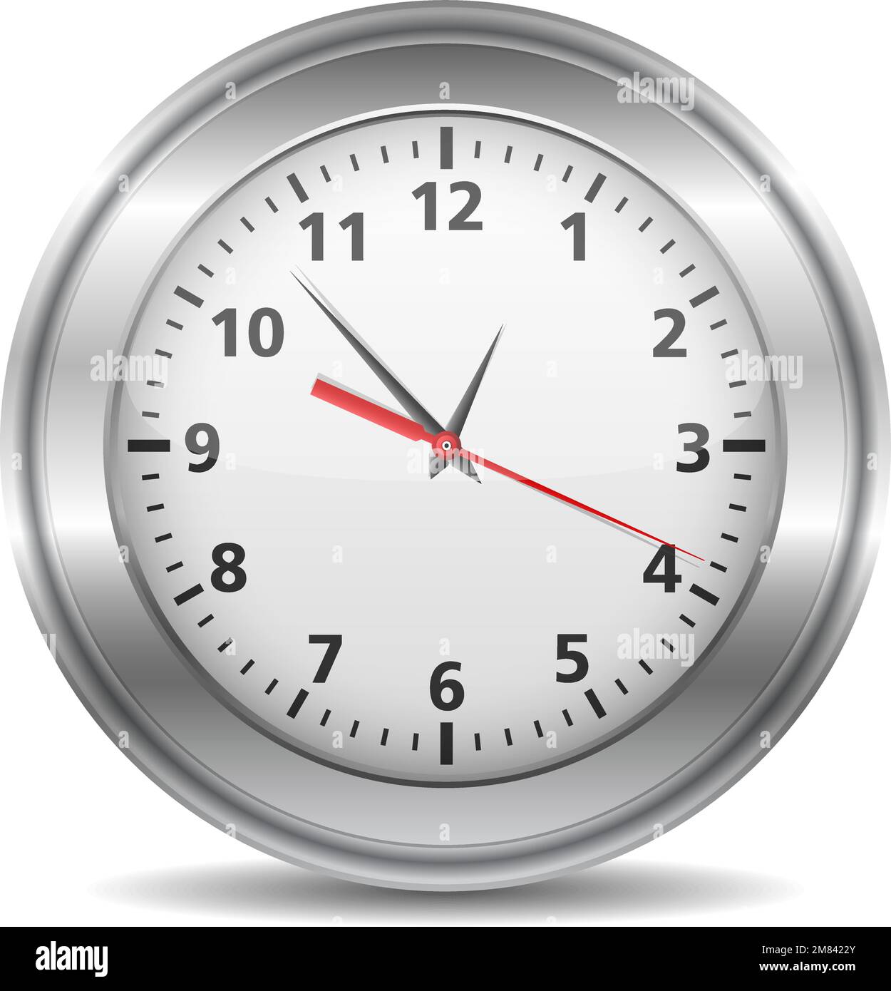 Metallic clock, vector eps10 illustration Stock Vector Image & Art - Alamy