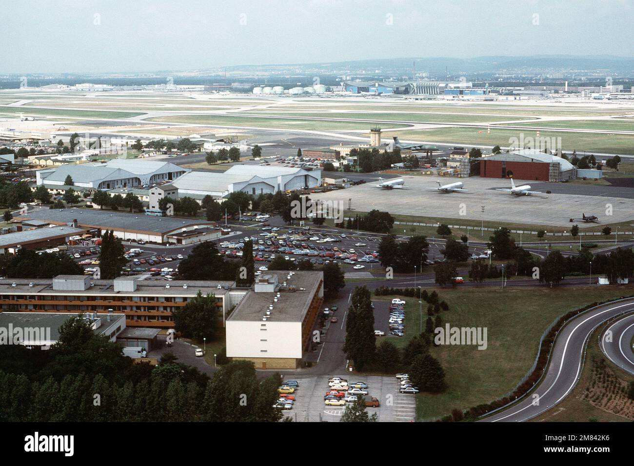 An aerial view of a portion of the base. Base: Rhein-Main Air Base ...
