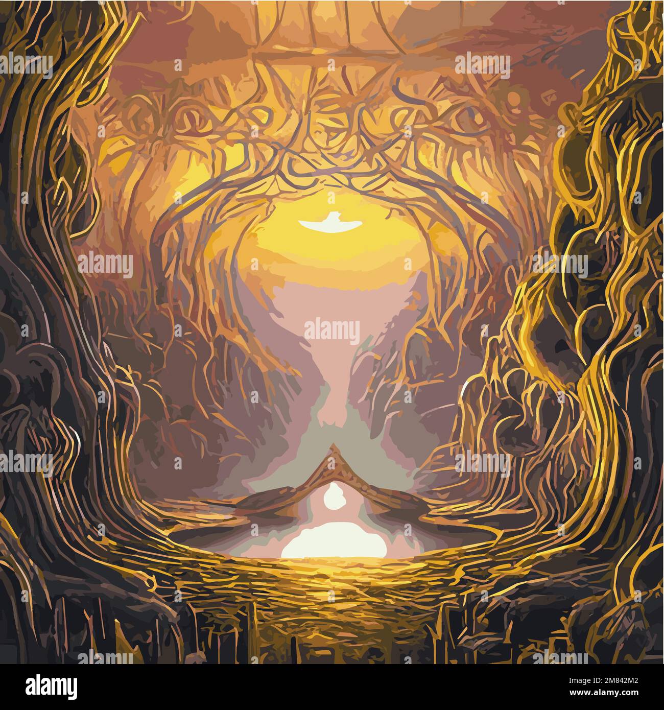 Future woodland Stock Vector Images - Alamy