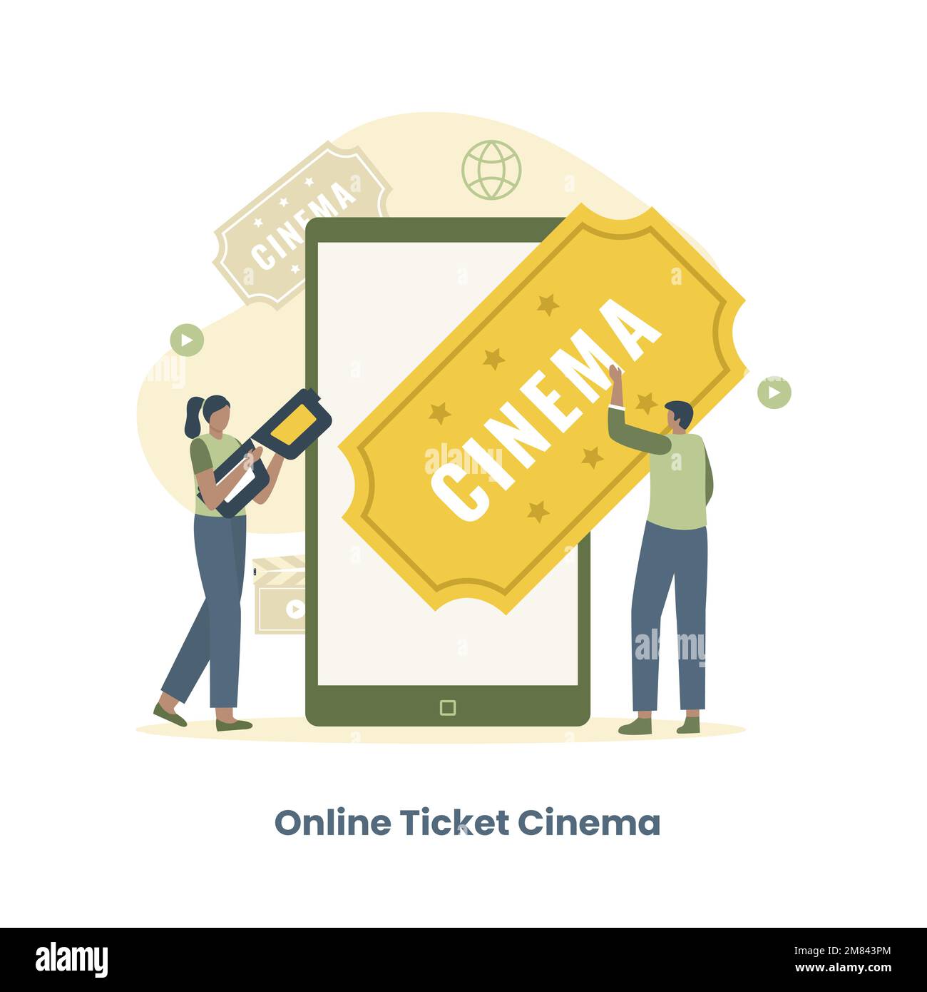 Cinema movie theater reservation Stock Vector Images - Alamy