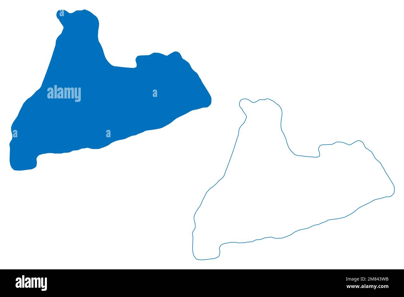 Lake Kaindy (Republic of Kazakhstan) map vector illustration, scribble ...