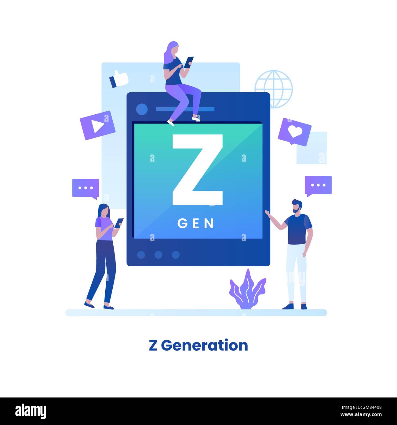 Generation z vector vectors hi-res stock photography and images - Alamy
