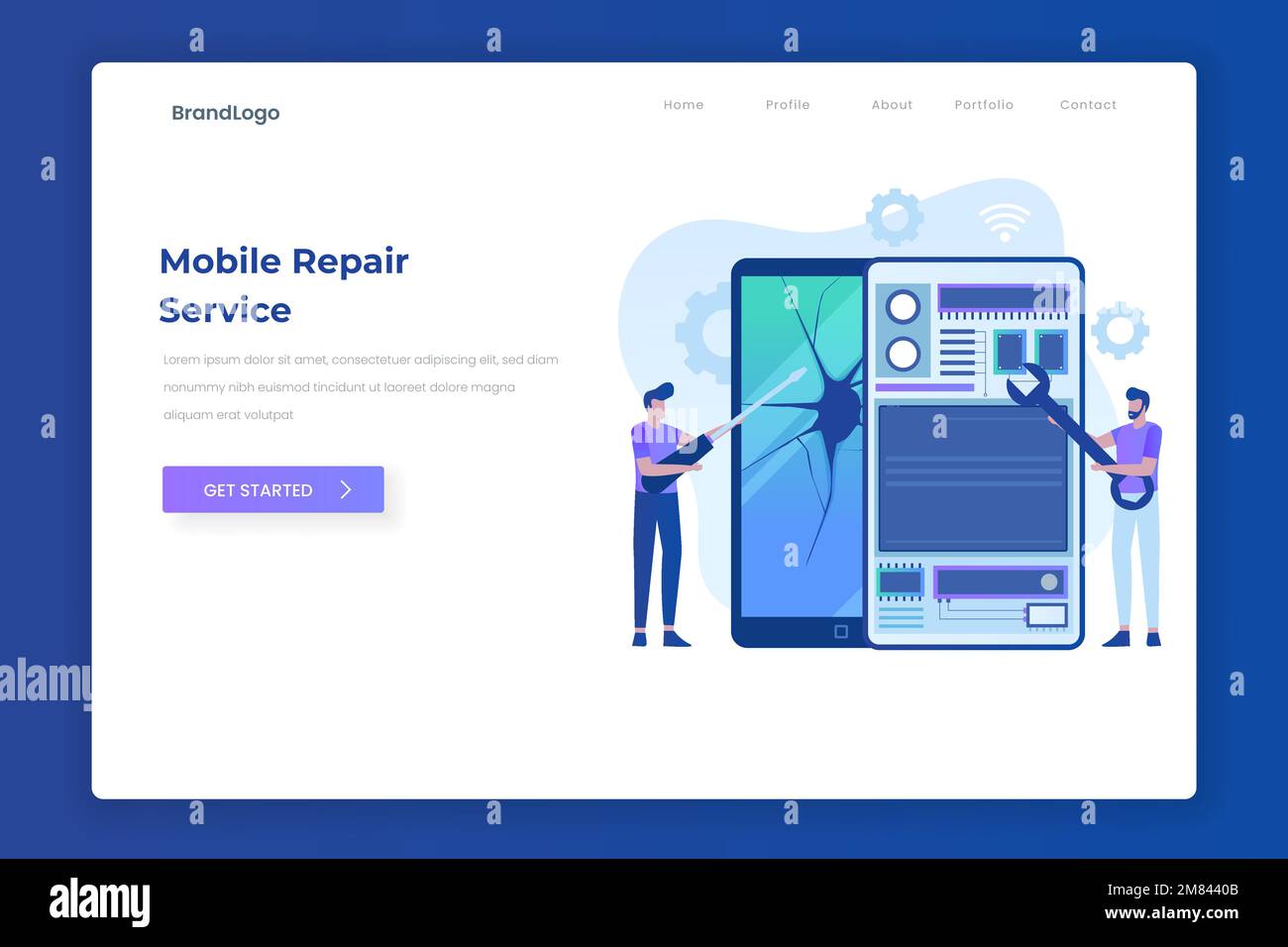 Fixing applications Stock Vector Images - Alamy