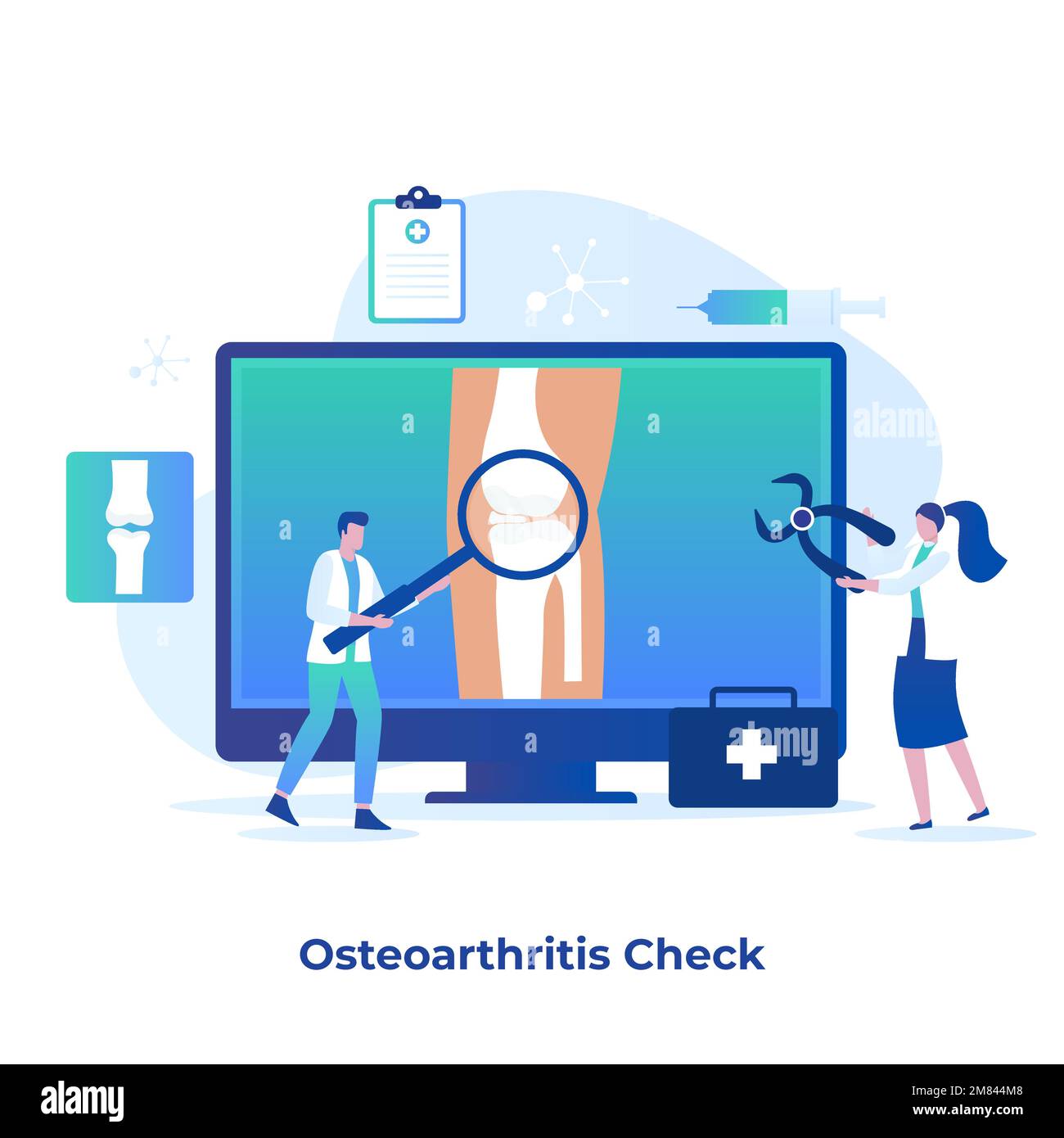 Osteoarthritis check illustration landing page concept illustration for ...