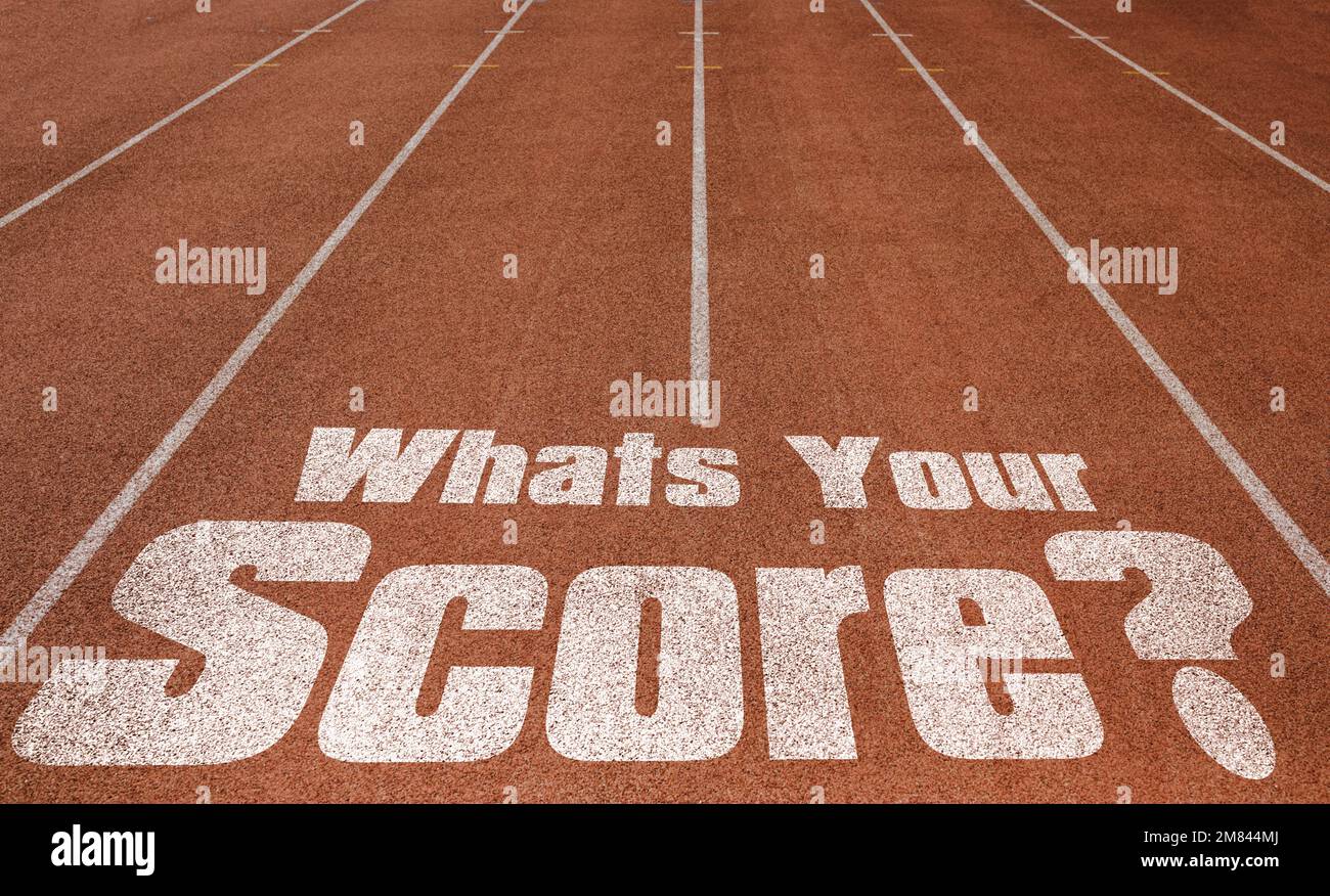 Whats Your Score written on running track, New Concept on running track ...