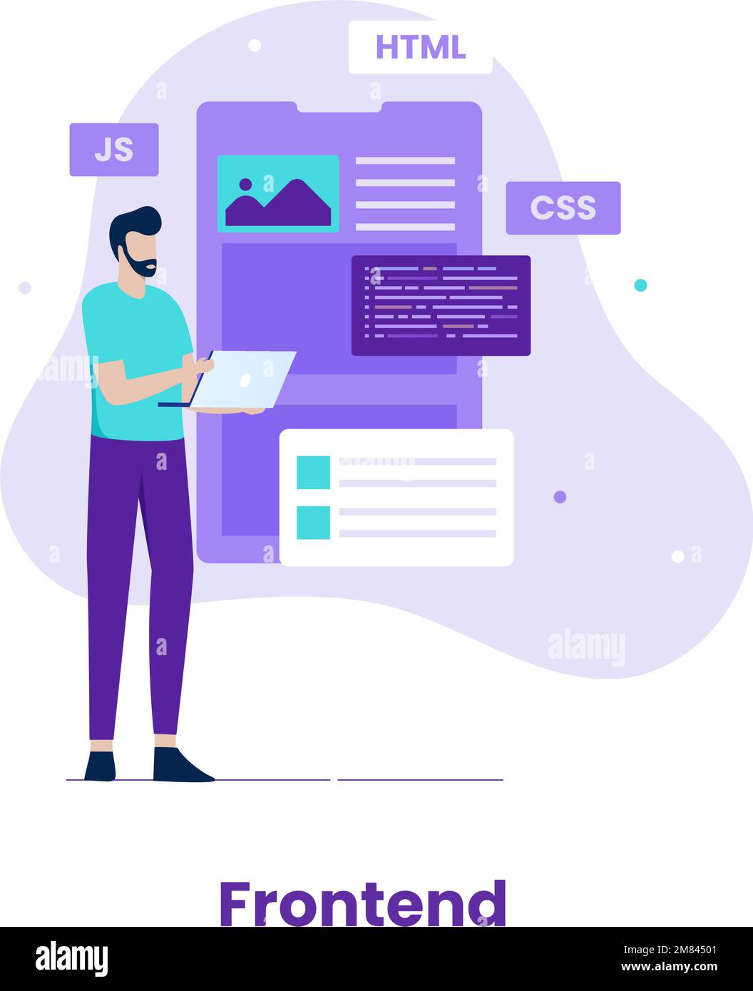 Frontend developer illustration concept. Illustration for websites ...
