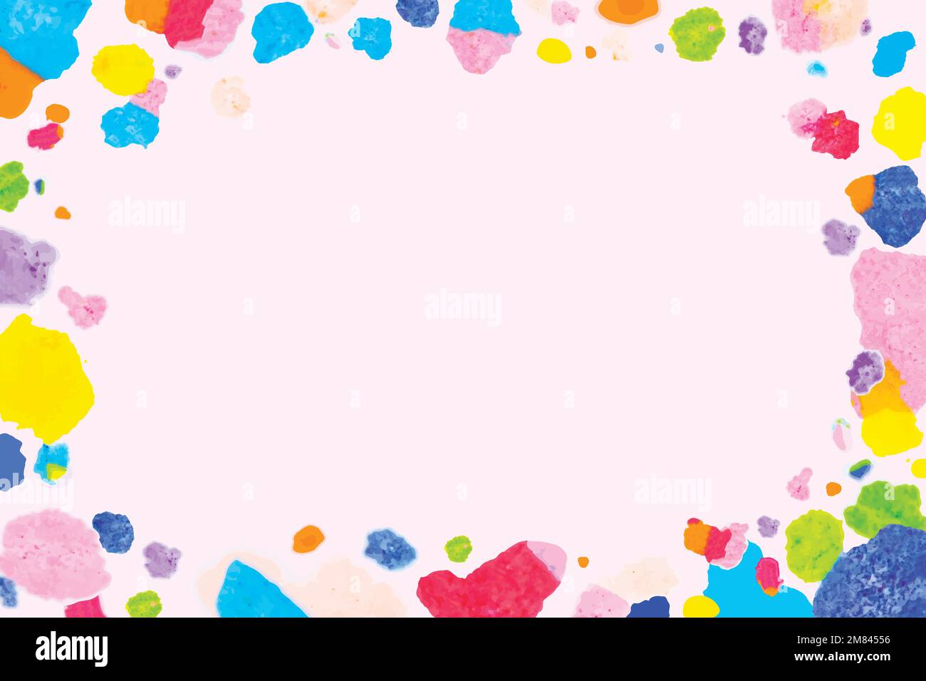 Colorful frame vector with wax melted crayon art Stock Vector Image ...