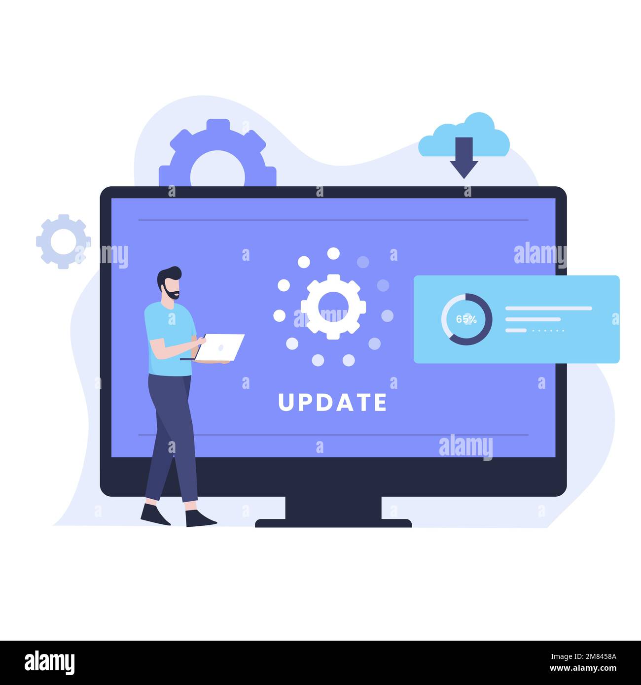 Installing system update Cut Out Stock Images & Pictures - Alamy