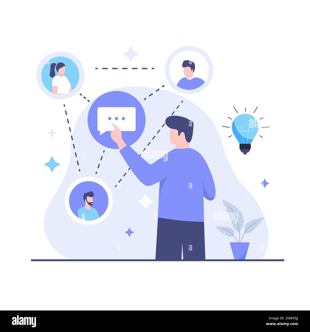 Social intelligence illustration design concept. Illustration for ...