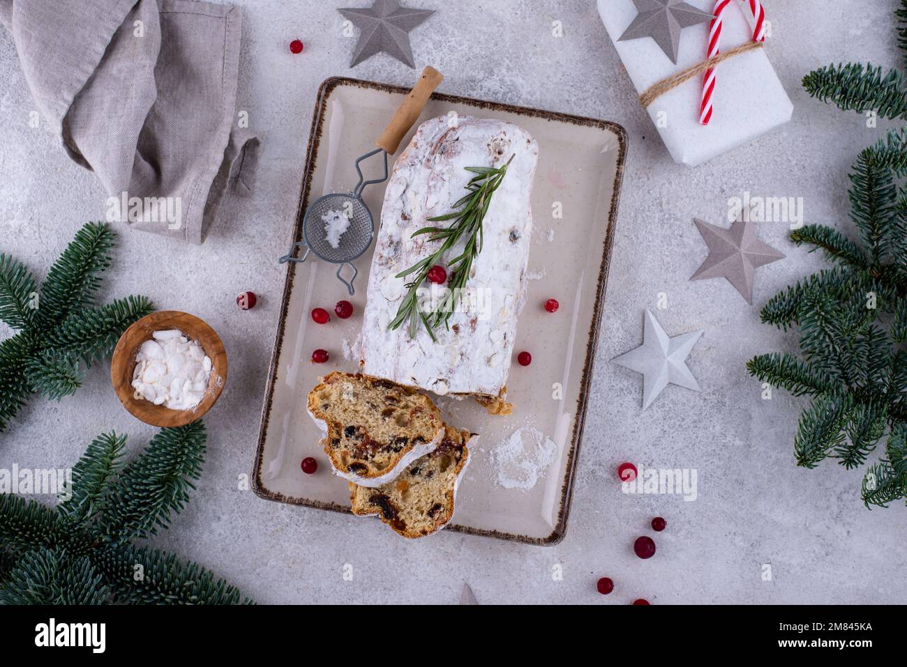 German christmas bakery christstollen advent hi-res stock photography ...