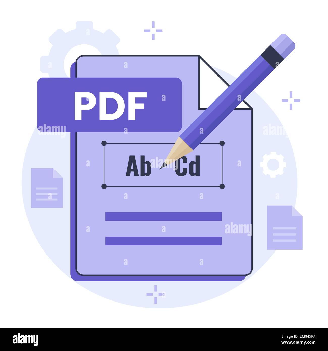 Pdf edit document illustration design concept. Illustration for ...