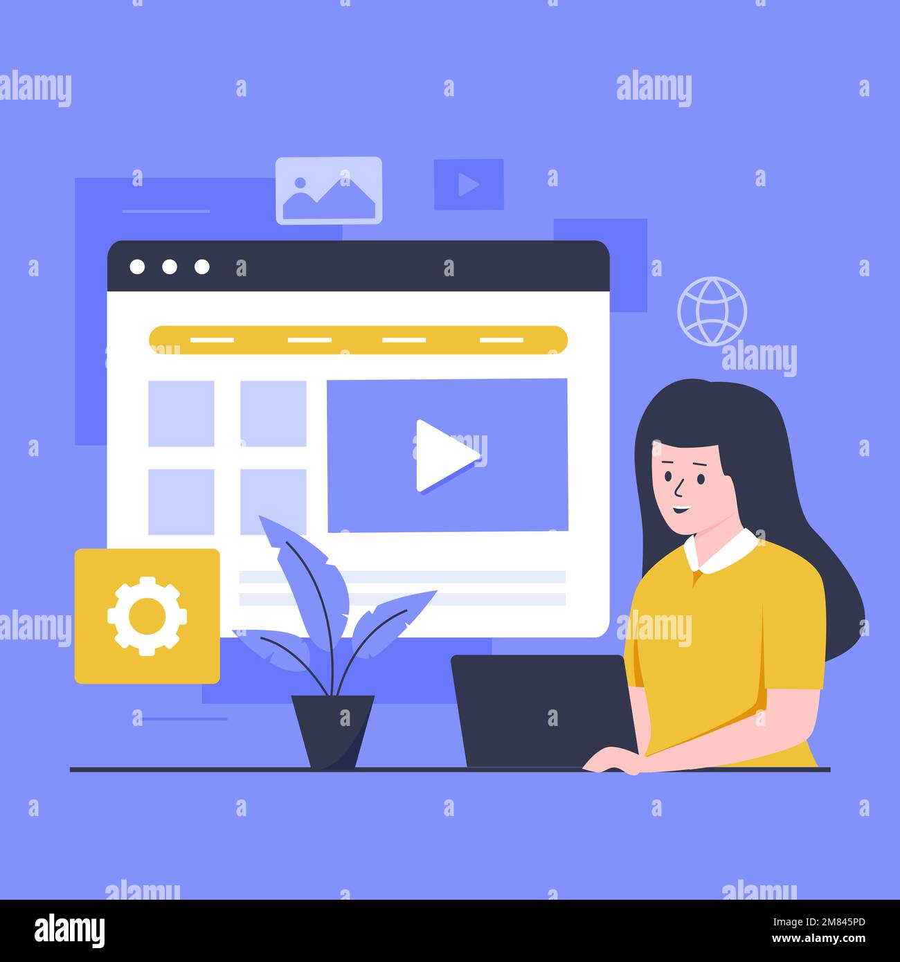 Microsite illustration design concept. Illustration for websites ...