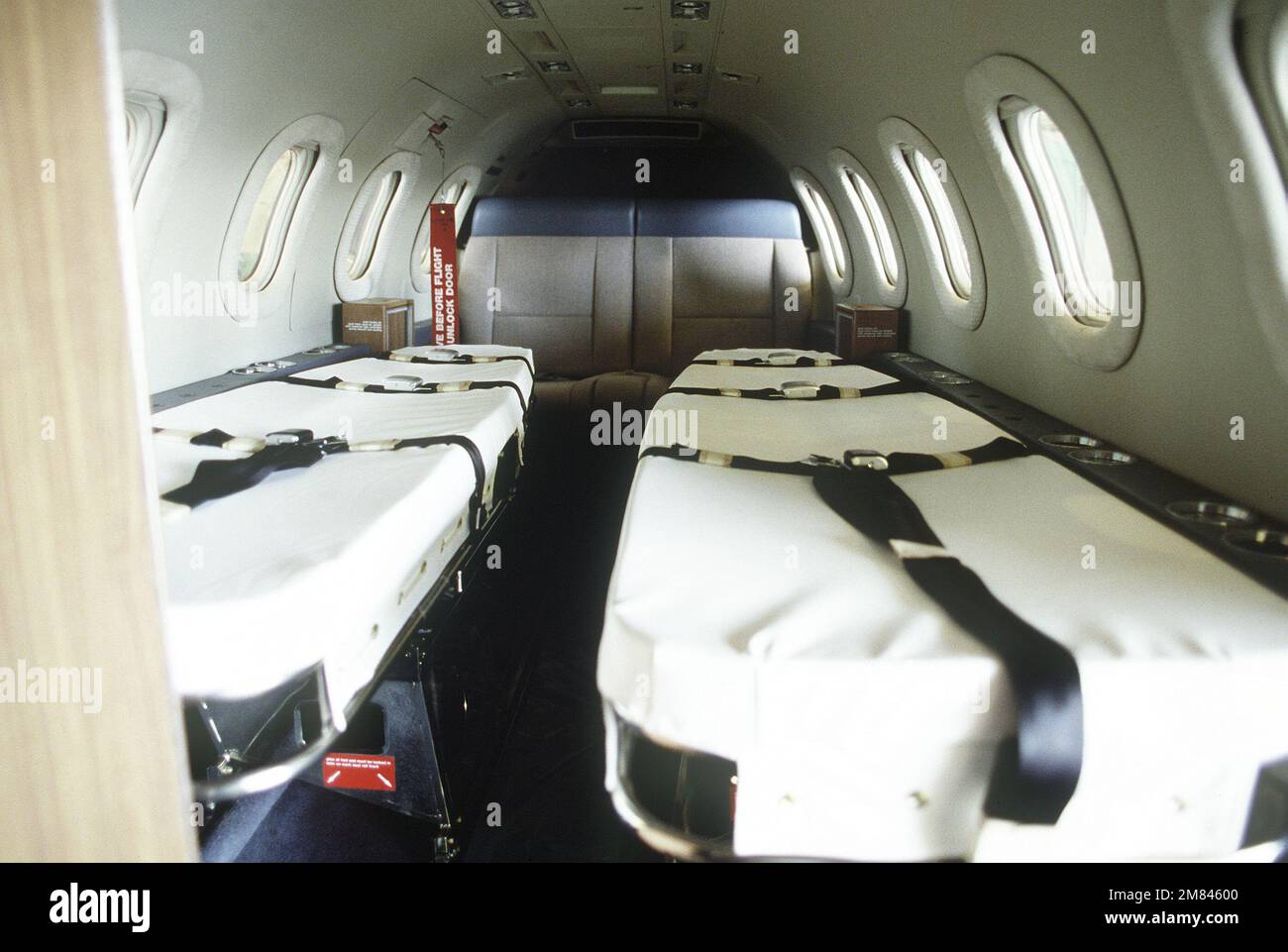 An interior view of the first C-21A aircraft delivered to the 1400th ...