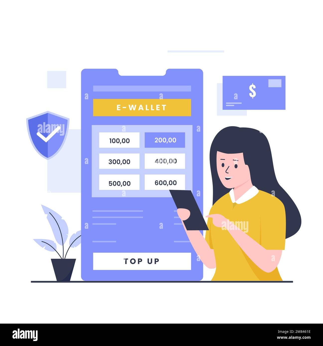 Mobile phone top up Stock Vector Images - Alamy