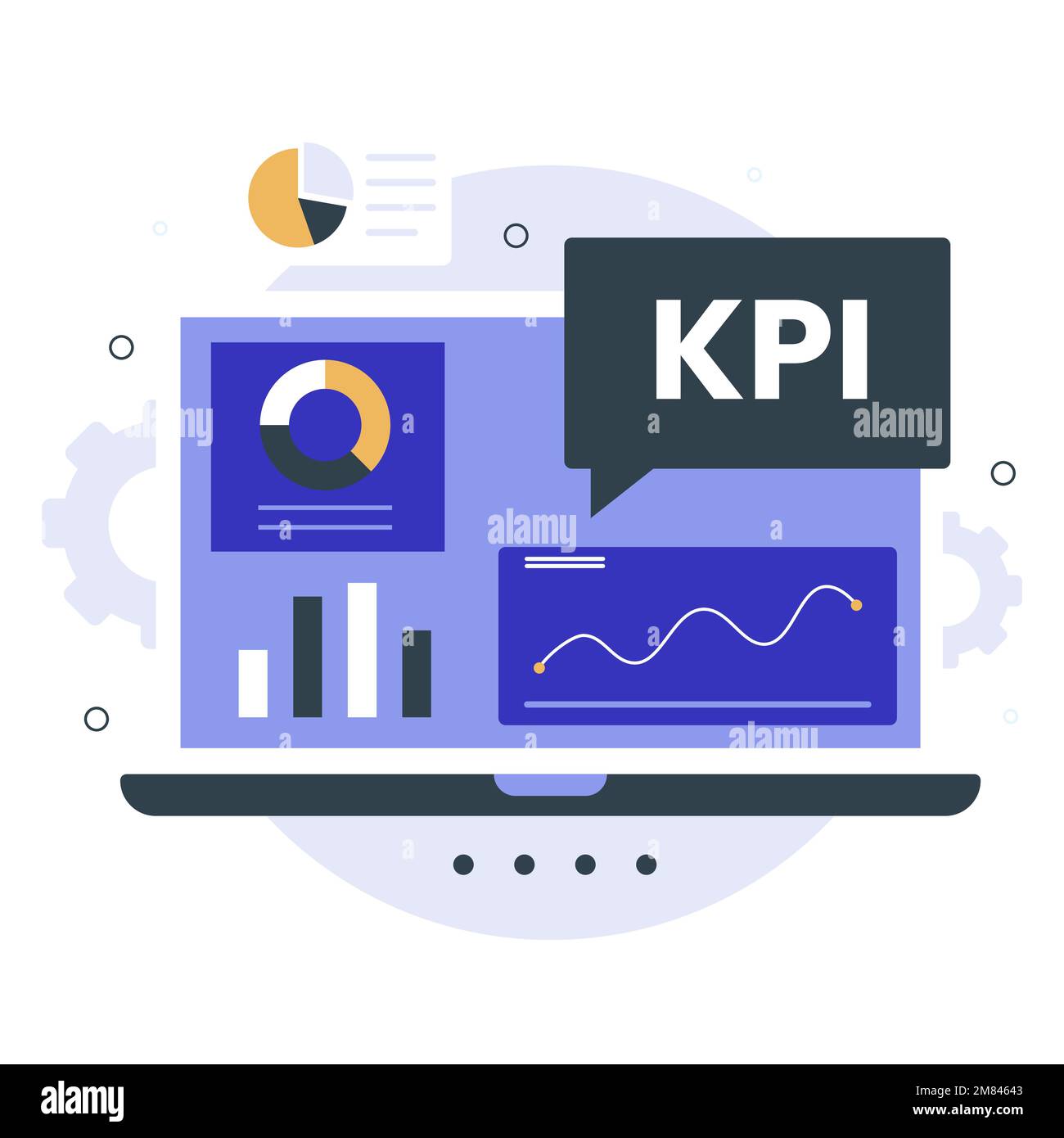 Key performance indicator illustration design concept. Illustration for ...