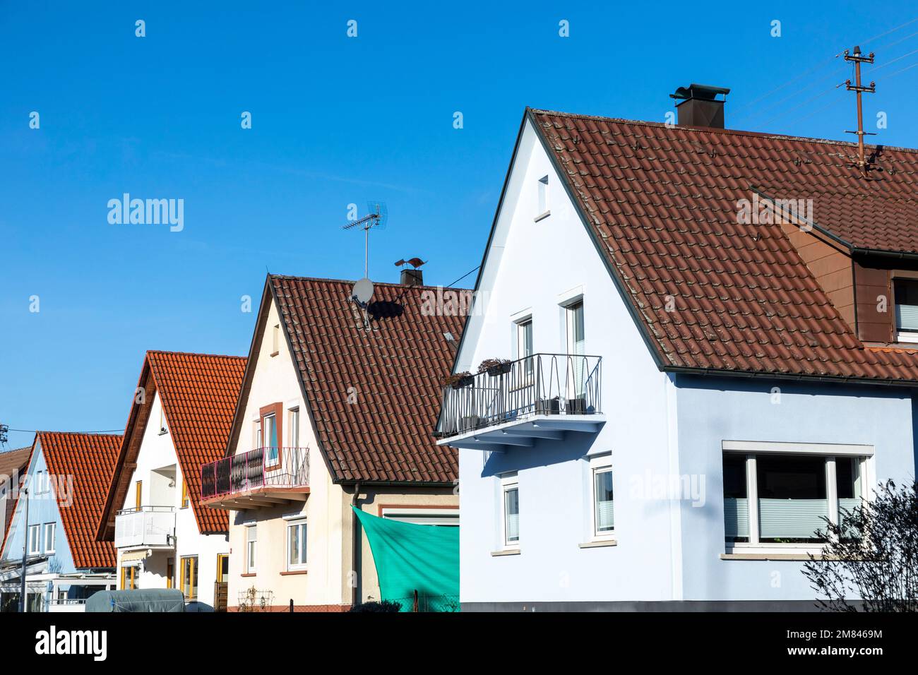 typical german small detached house in Germany Stock Photo - Alamy