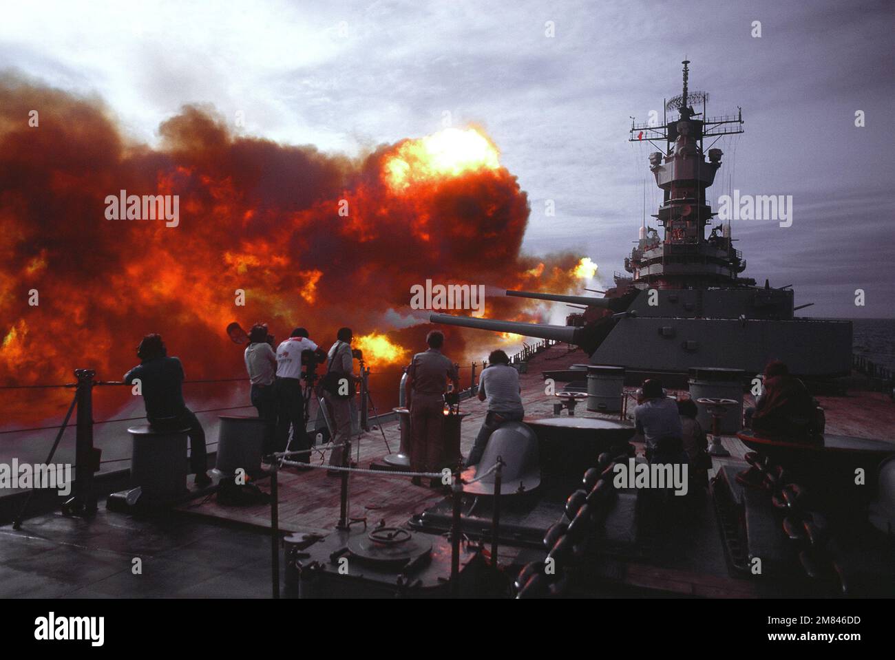 Members Of The Civilian Press Visiting The Battleship Uss Iowa Bb 61