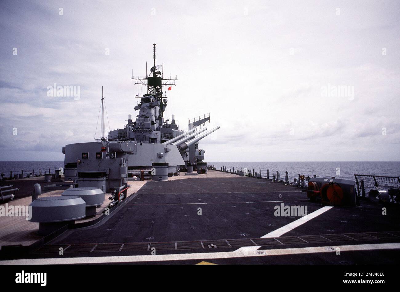 The No. 3 Mark 7 16-inch/50 caliber gun turret aboard the battleship ...