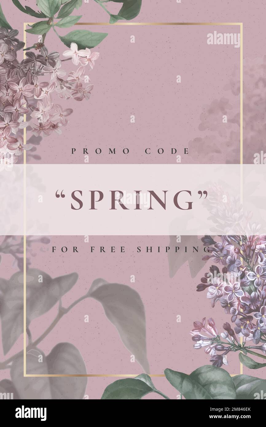 Editable flower template vector for spring sale Stock Vector Image ...