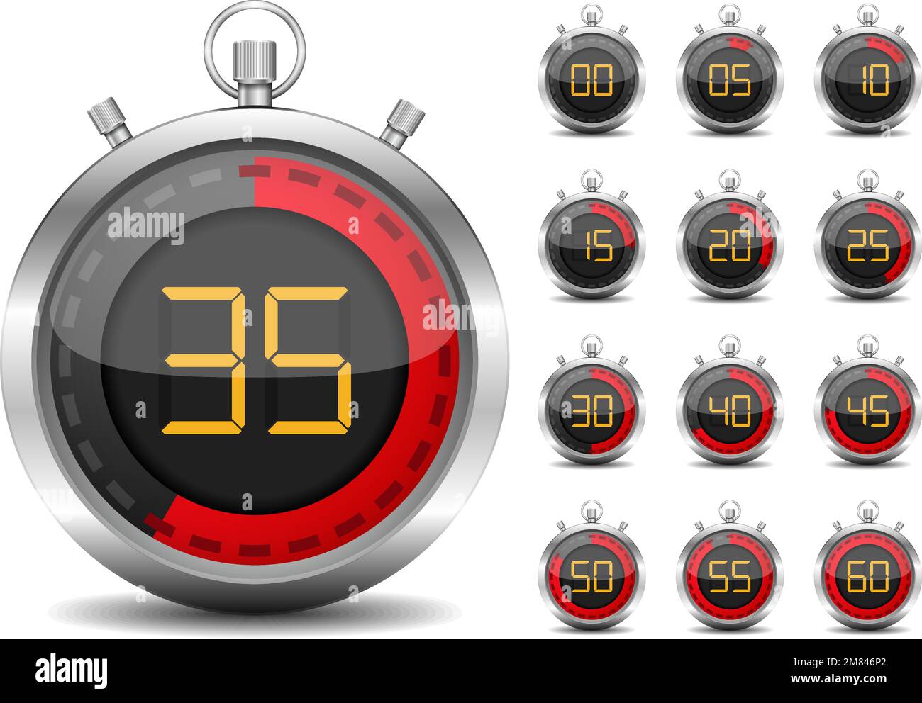 Digital timer, vector eps10 illustration Stock Vector Image & Art - Alamy