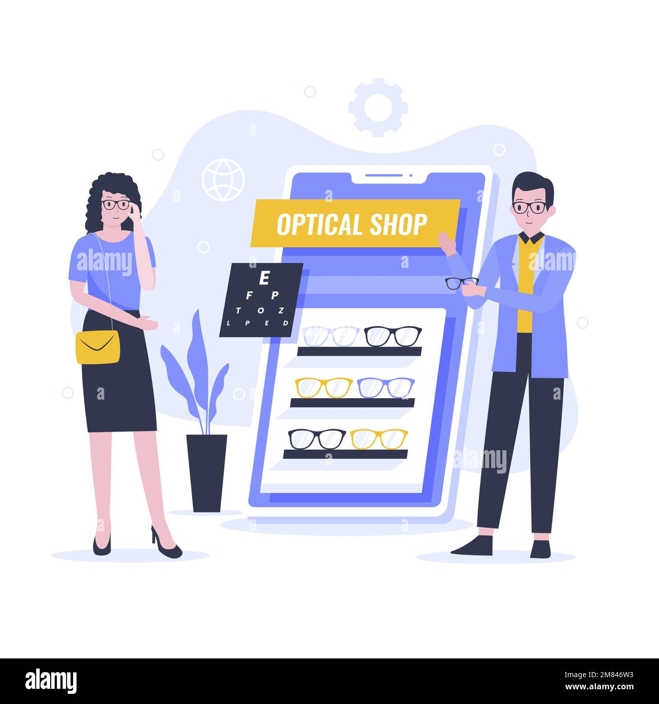 Optical store vector vectors hi-res stock photography and images - Alamy