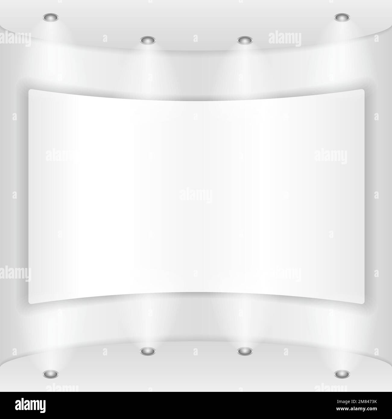 Placard on a round wall, vector eps10 illustration Stock Vector Image ...