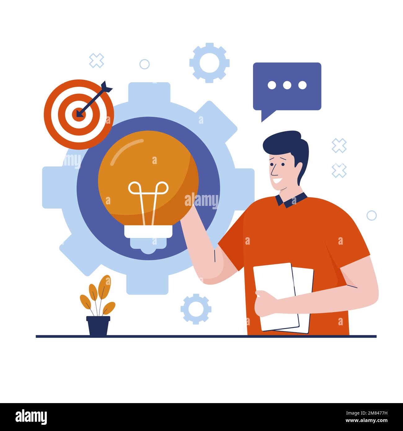 Soft skills illustration design concept. Illustration for websites ...