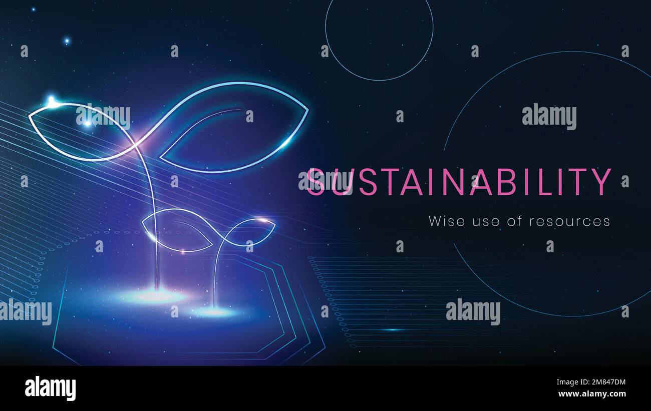 Sustainability environment technology banner template vector Stock ...