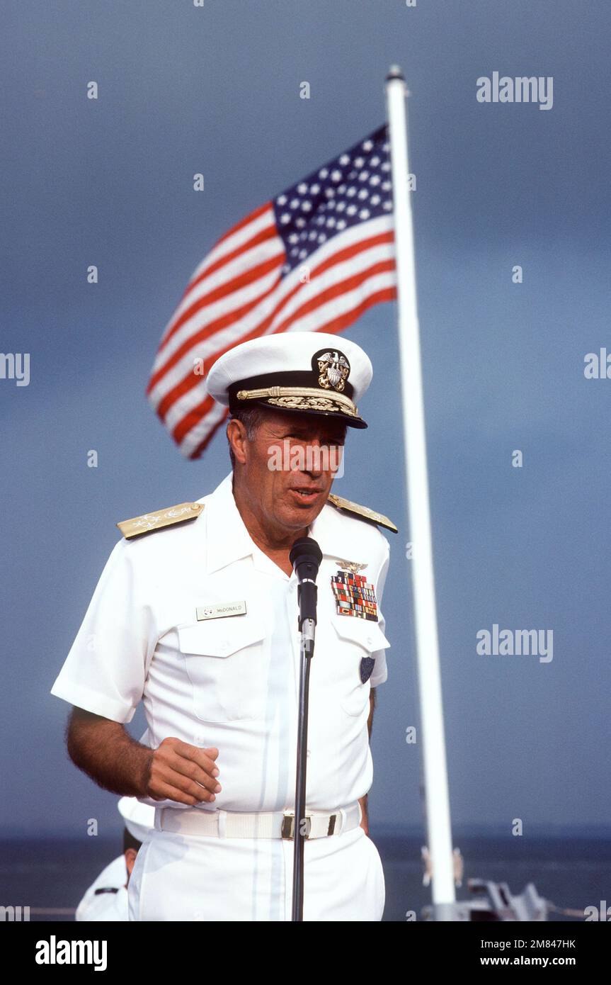 Admiral Wesley McDonald, Commander in CHIEF, United States Atlantic ...