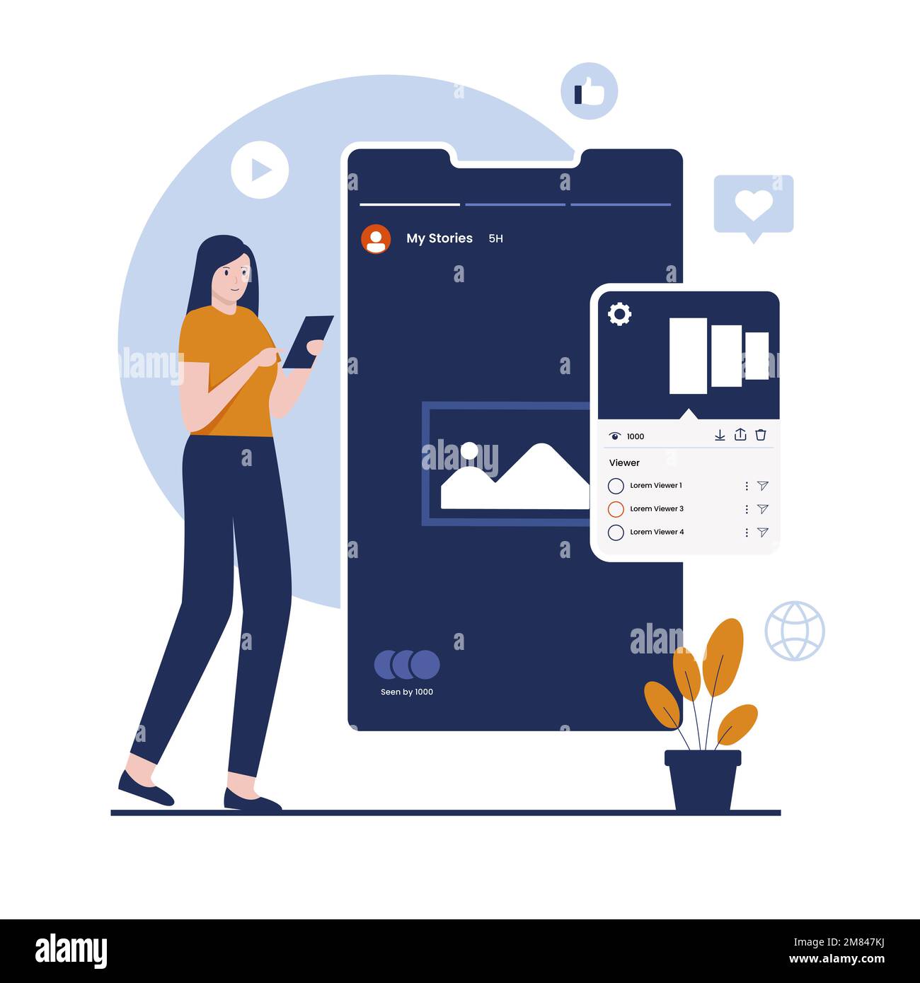 Insta stories vector vectors hi-res stock photography and images - Alamy
