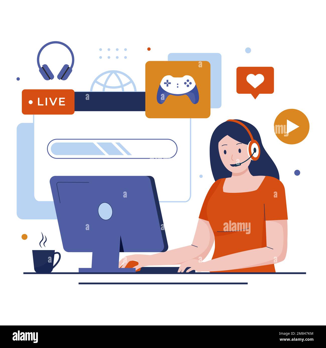 Stream streamer Stock Vector Images - Alamy