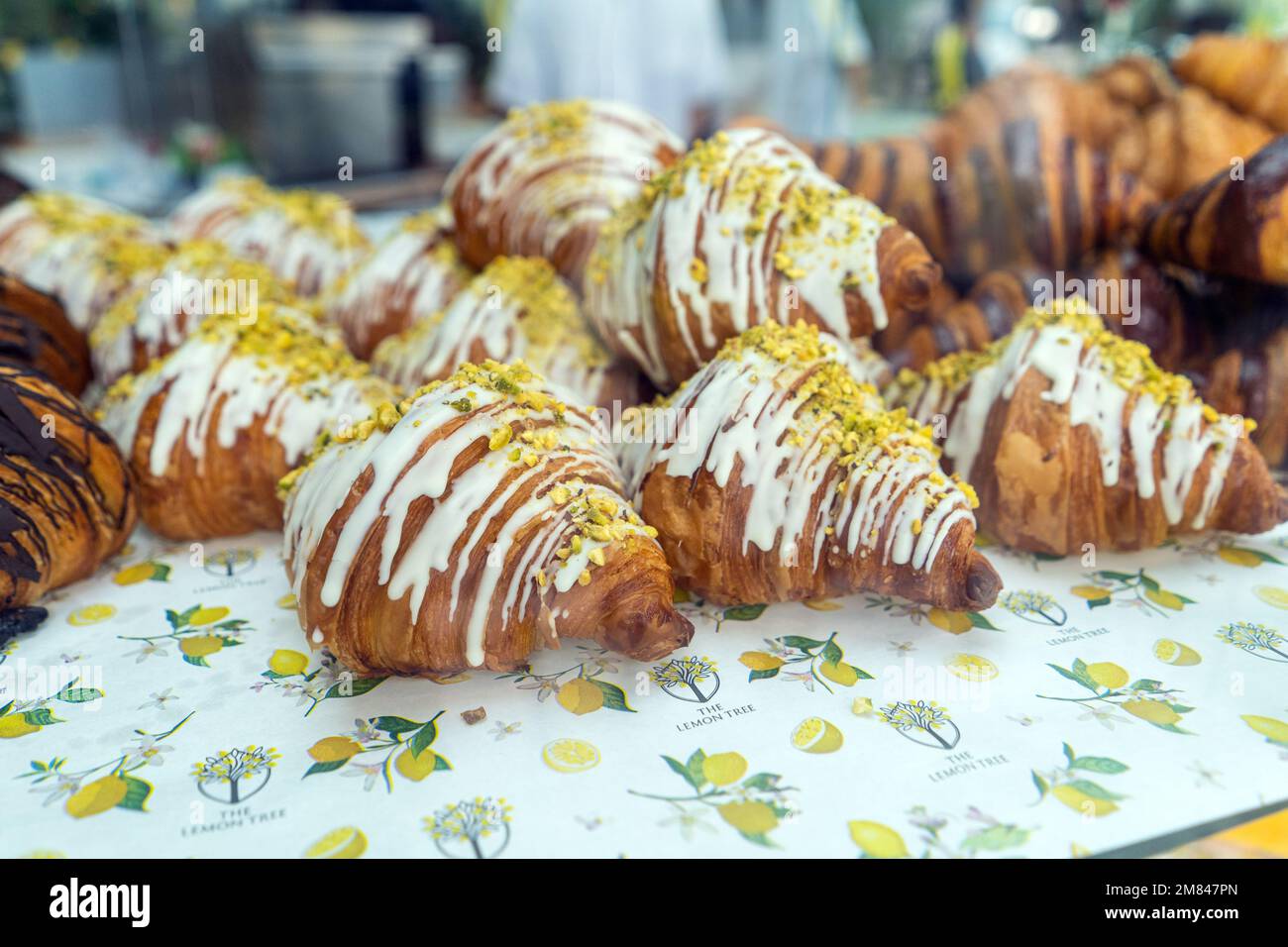 Kuala Lumpur, Malaysia - December 11th, Croissants and baked pastries ...