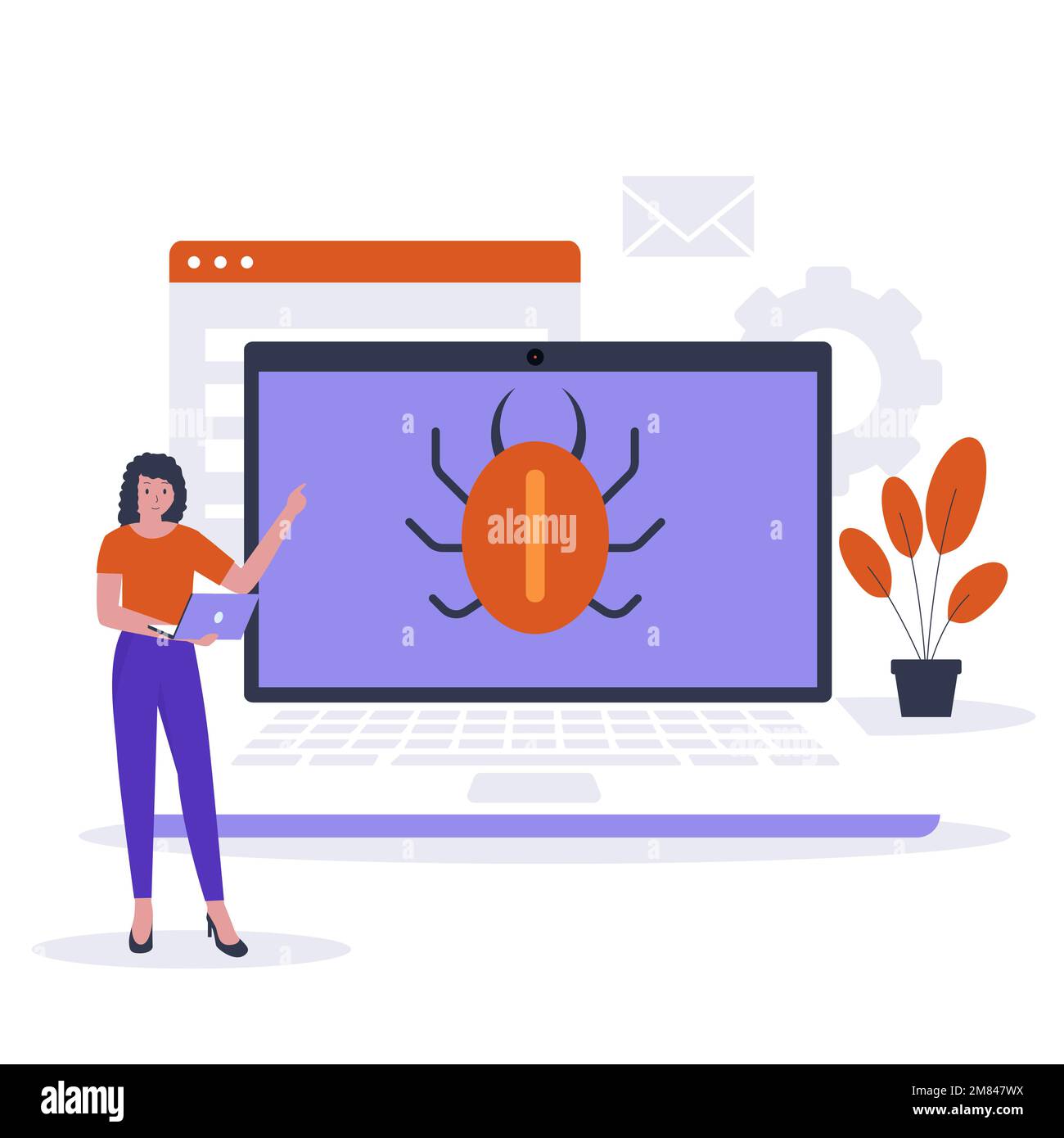 Hacking websites Stock Vector Images - Alamy